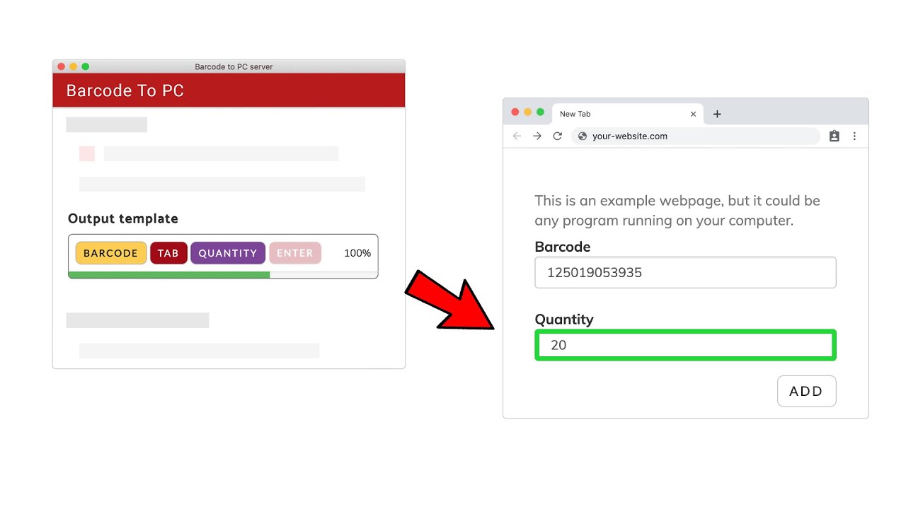 How to create Output Templates in the "Barcode to PC" app - YouTube