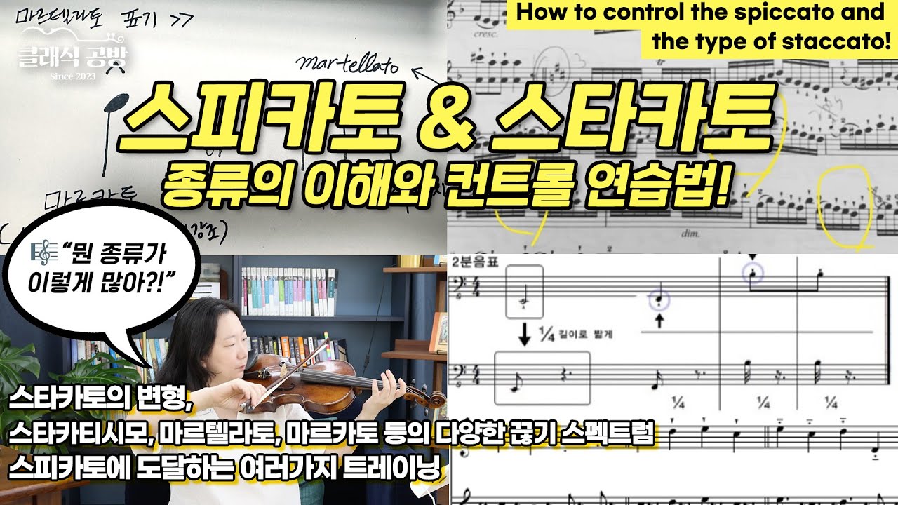 [ENG] Ep44 스피카토 컨트롤 방법과 스타카토 종류 구별하기 How to Control Spiccato and ...
