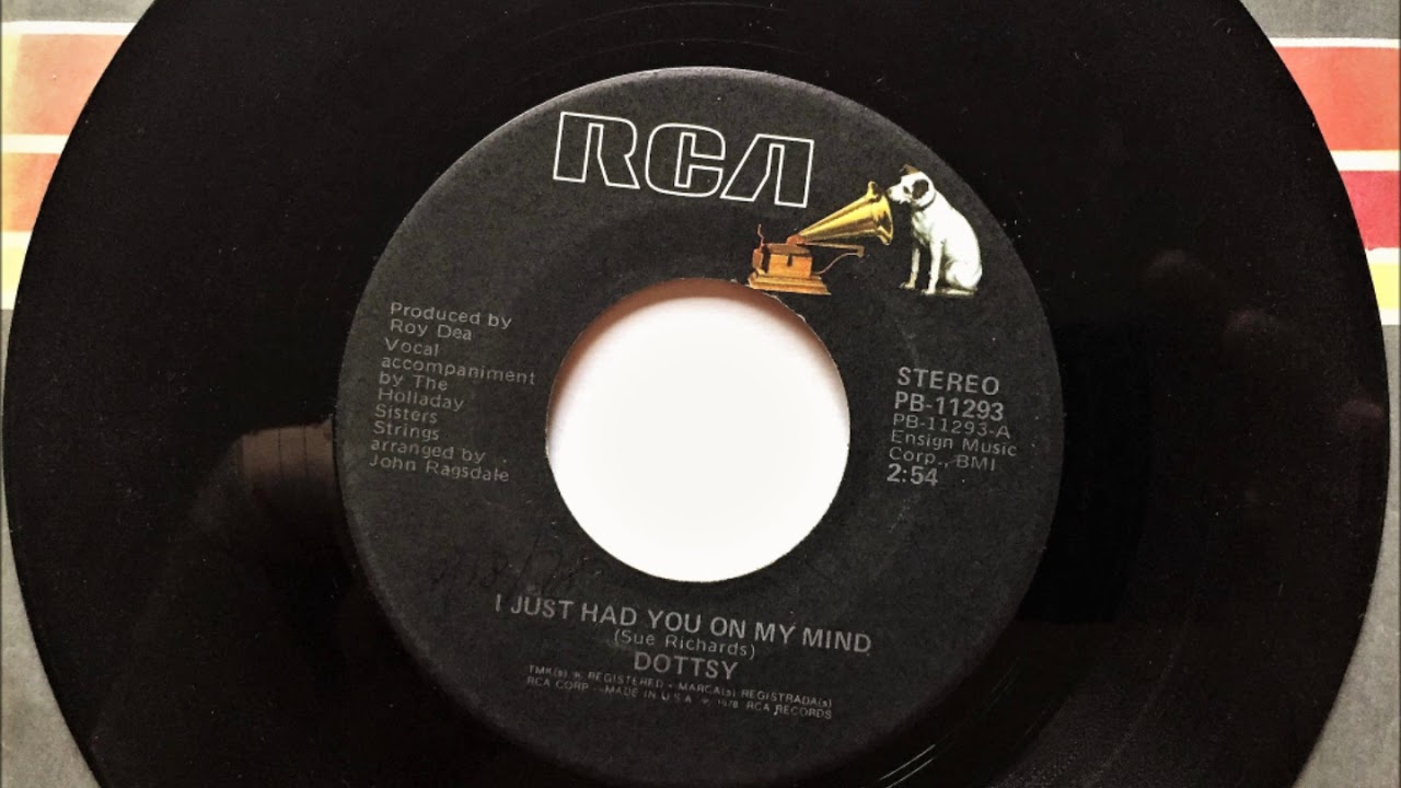 I Just Had You On My Mind , Dottsy , 1978 - YouTube