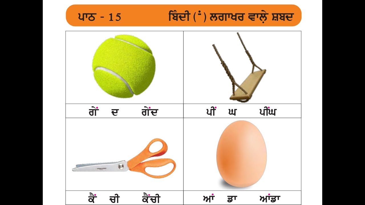 Punjabi Bindi wale shabad for class 1 - YouTube