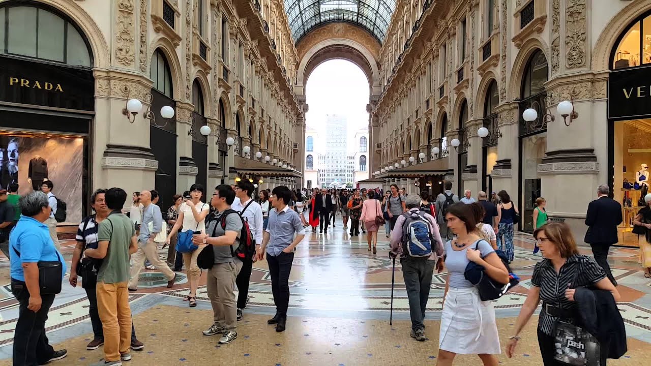 Milan Italy Prada Gucci Louis Vuitton by Duomo pan - YouTube