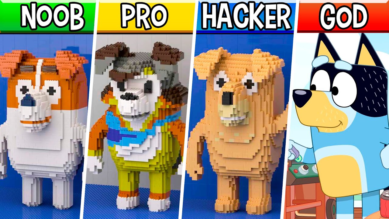 LEGO ALL Characters in Bluey (COMPILATION №8) : Noob, Pro, HACKER ...