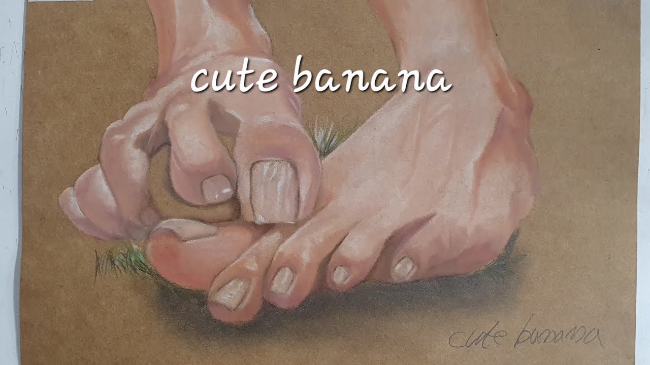 toe drawing / how to draw toes / oil pastel - YouTube