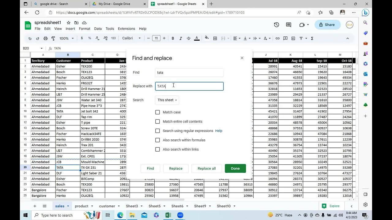 google sheets (class 2) - YouTube