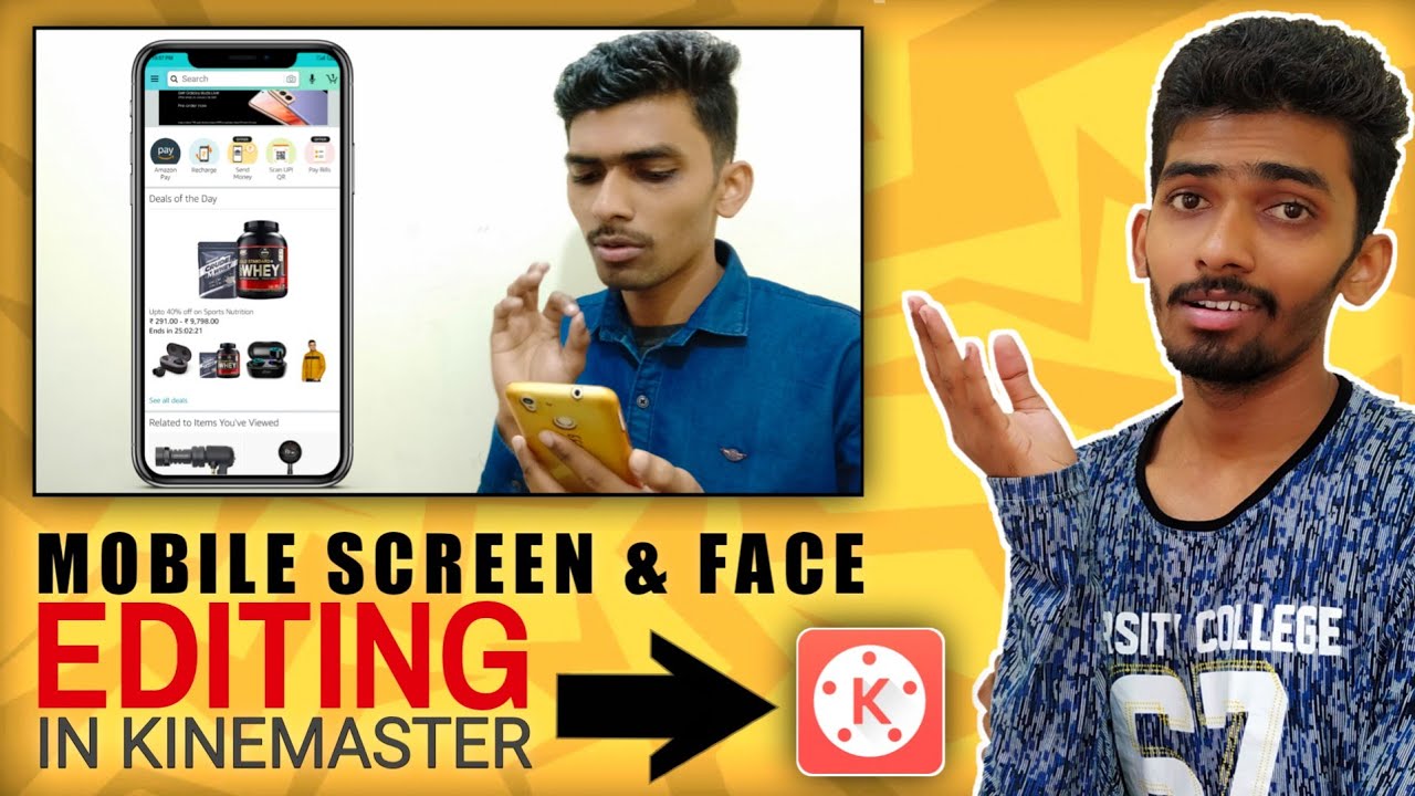 Screen Recorded Video Editing with Face In Kinemaster || 🔴LIVE Mobile ...