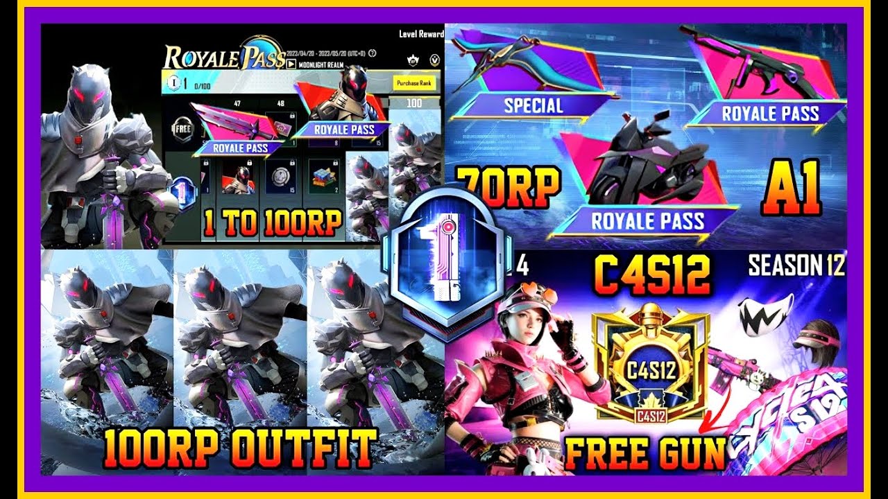 ROYAL PASS A1// 1TO 100RP LEAKS// upgrade moly // RP EMOTES// upgrade ...