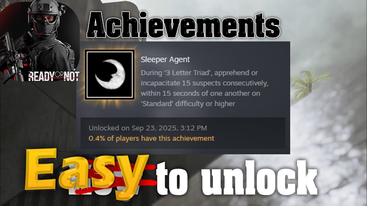 Sleeper agent Achievement | Ready or not - YouTube