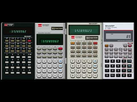 Sharp EL-500 vs EL-5800 vs EL-5000 vs EL-506P quadruple calculator ...
