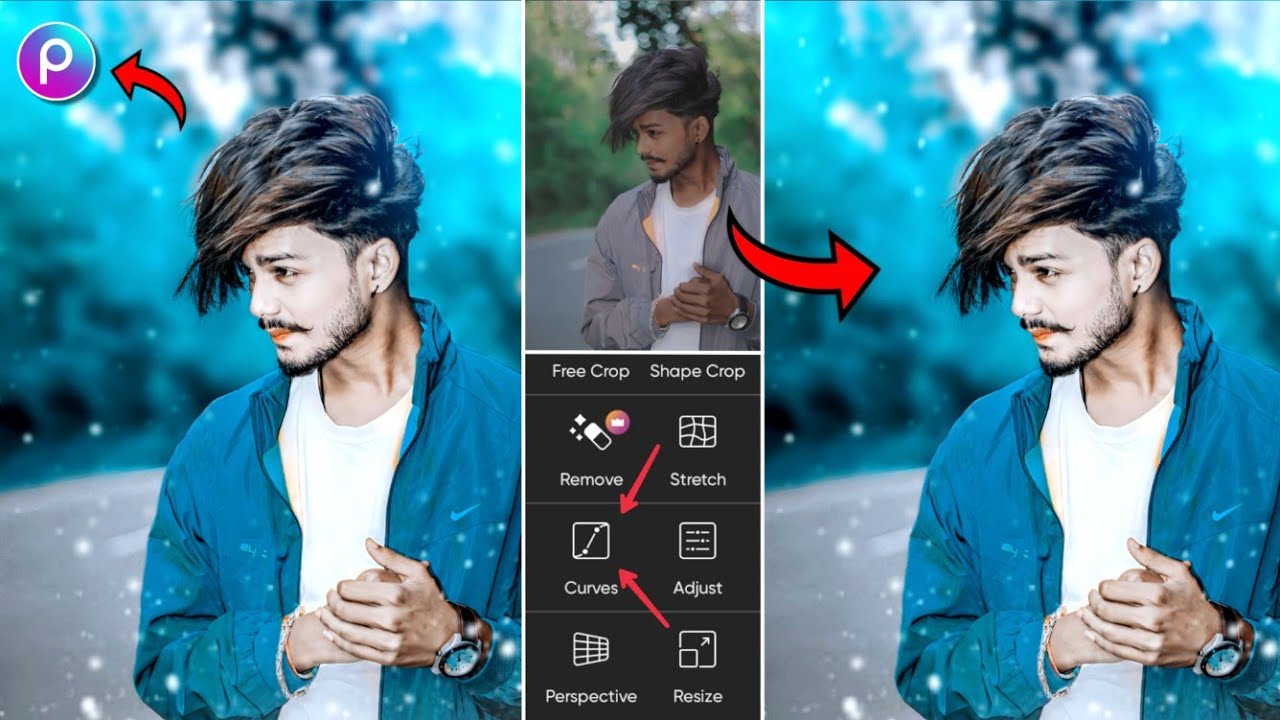 PicsArt Light Blue Photo Editing | PicsArt Se Background Colour Kaise ...