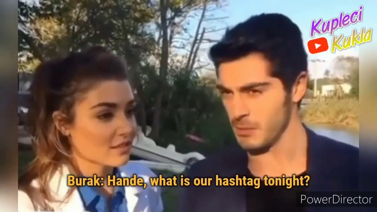 Hande Erçel Live Shooting with Burak Hayat and Burak - YouTube