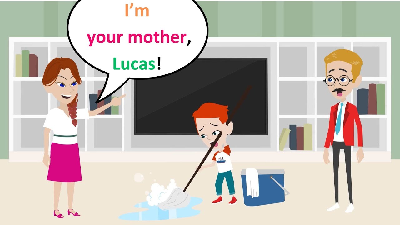 Mrs Pear becomes Lucas's mother - Funny Cartoon Story - Lucas English ...