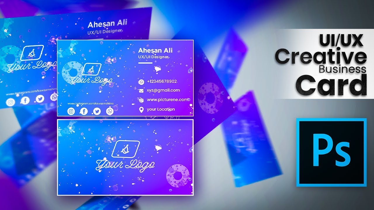 Creative Business Card Design in Photoshop CC Tutorial 2020 | - YouTube