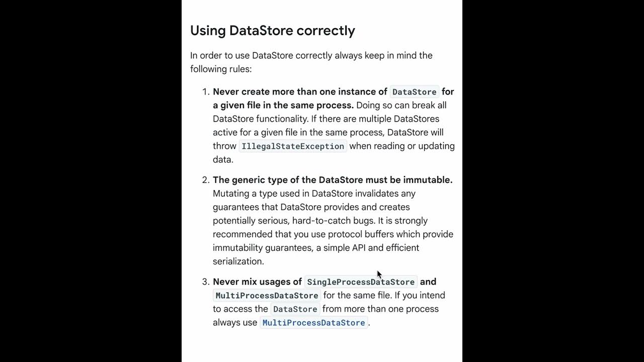 How do you use datastore correctly? - YouTube