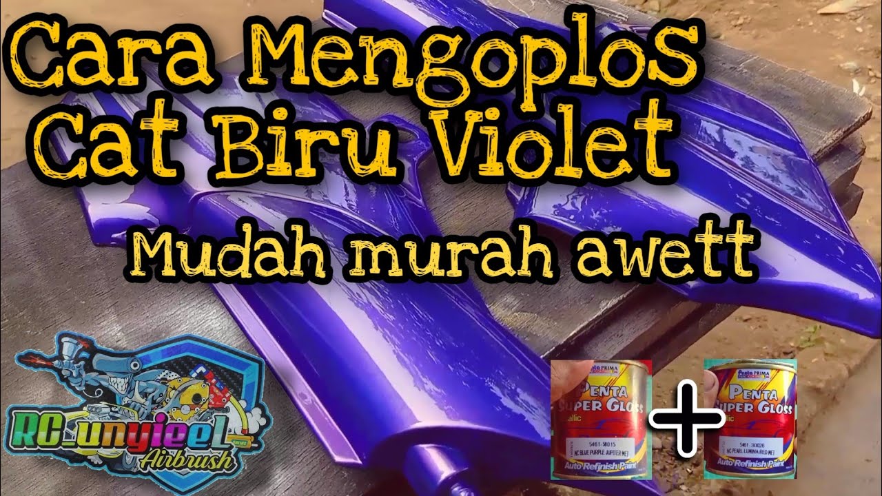 cara mengoplos cet biru violet #birukeunguan #violet #warnajanda #ungu ...