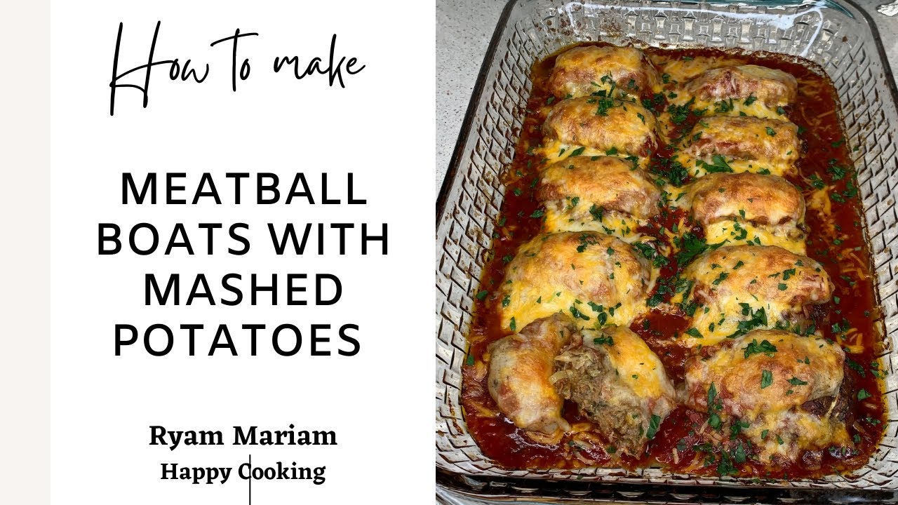 Meatball Boats with Mashed Potatoes / Recipe - YouTube