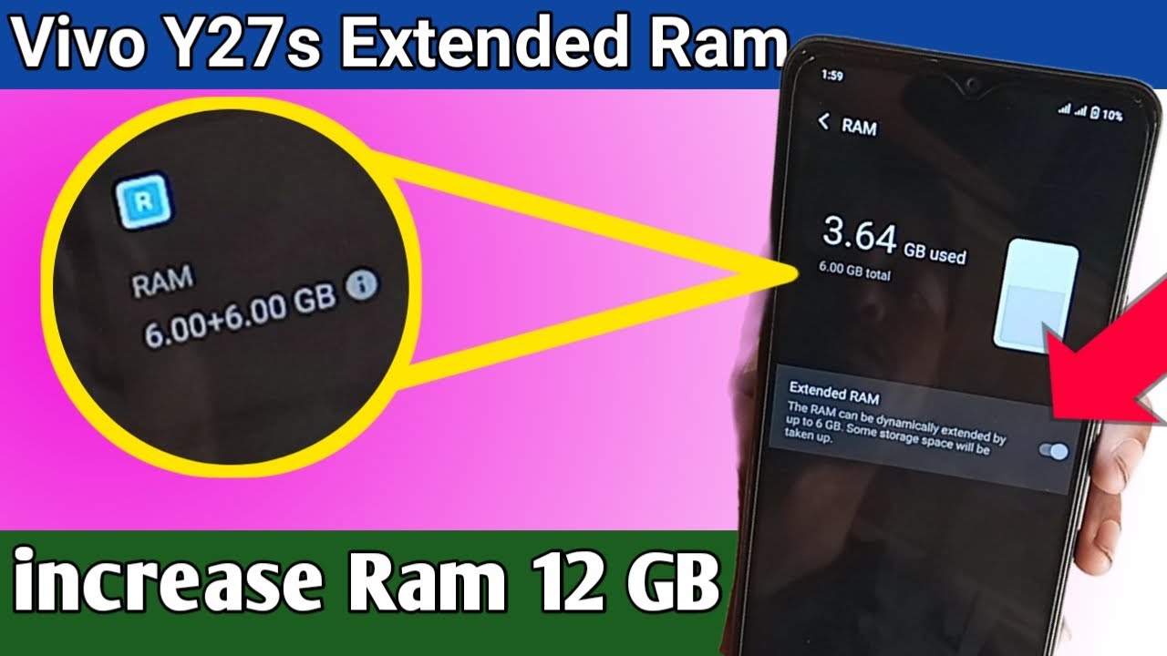 Vivo Y27s increase Ram // Extended Ram 12 GB - YouTube