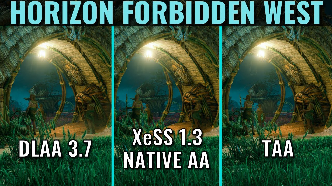XeSS 1.3 Native AA vs DLAA 3.7 vs TAA - RTX 3070 - Horizon Forbidden ...