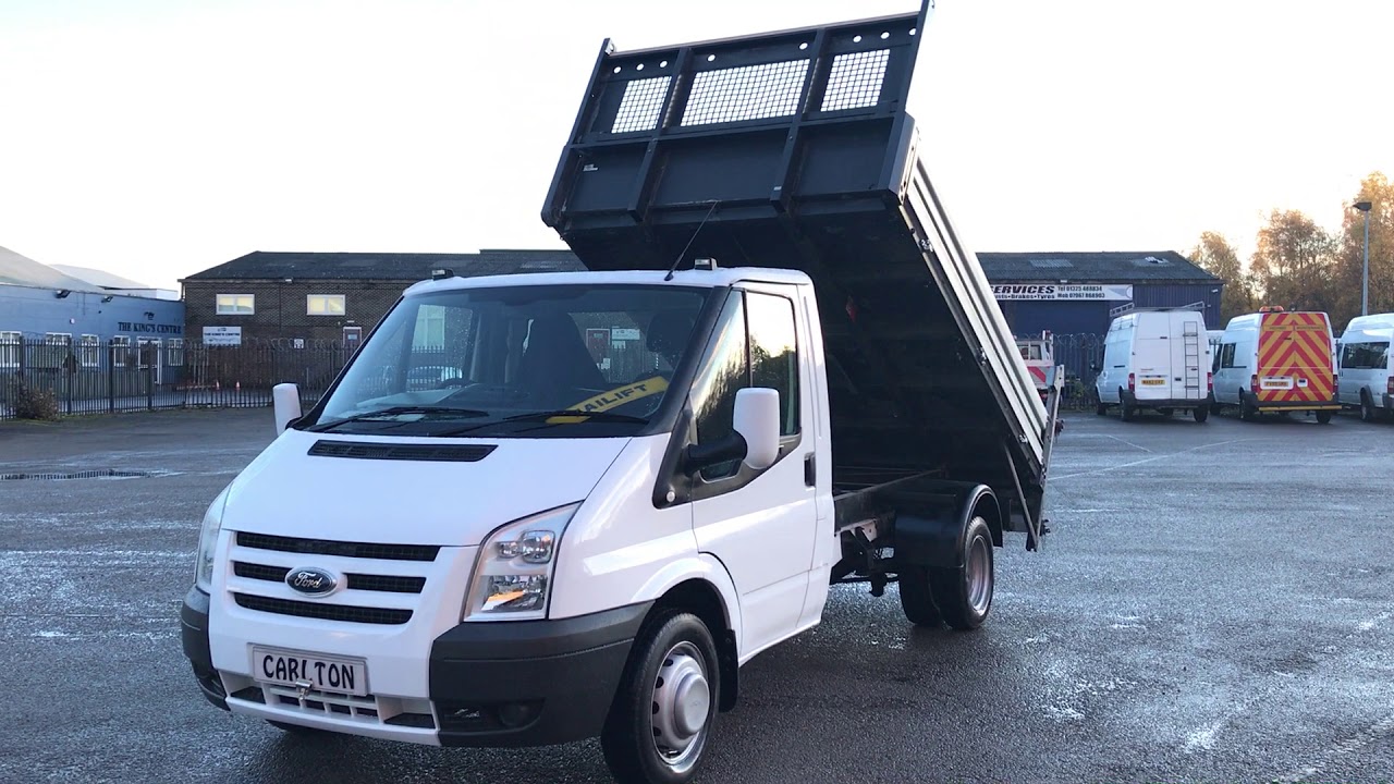 FORD TRANSIT 115 T350 Mwb Tipper+Tail Lift Alloy Body Low Mileage - YouTube