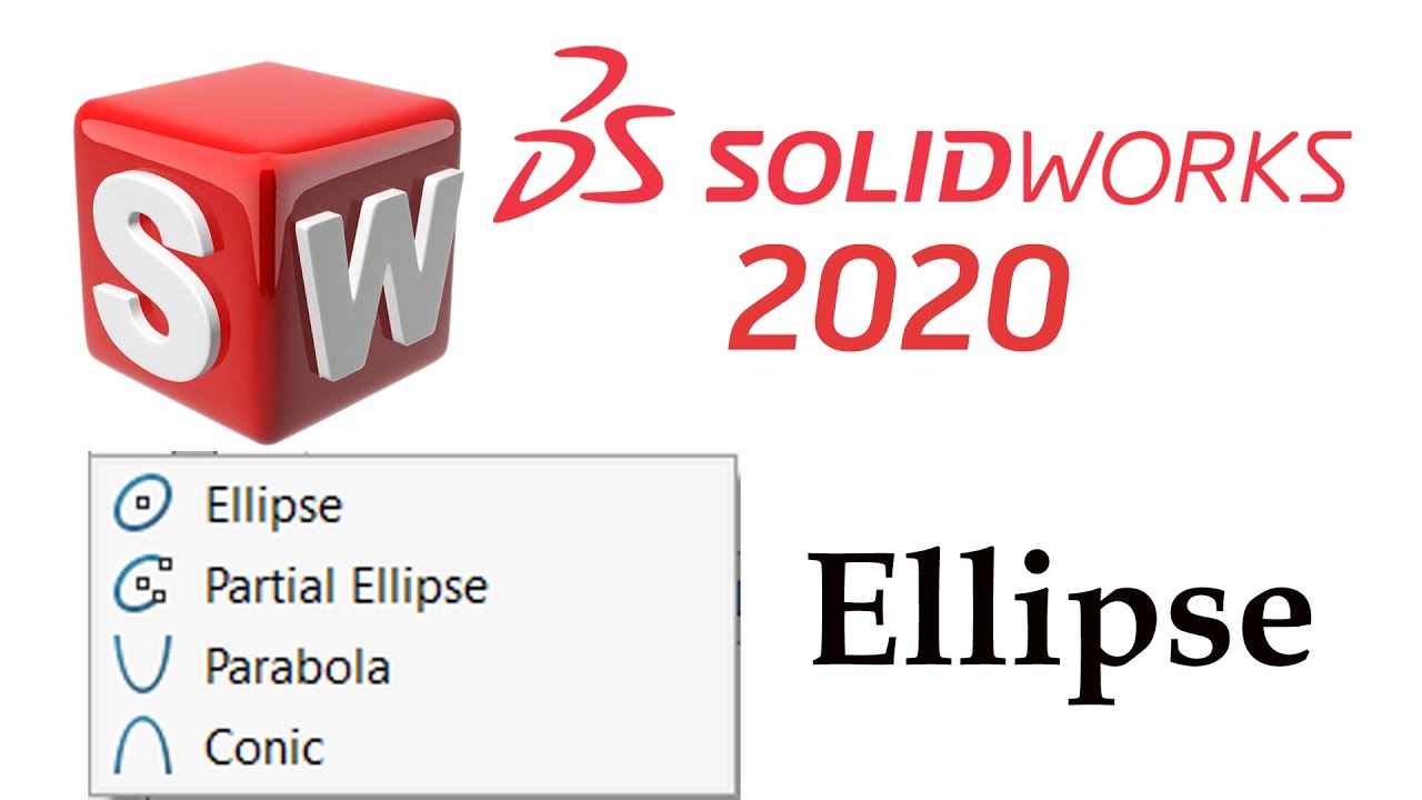 Solidworks 2020 Tutorial in Hindi #8. Ellipse , Partial Ellipse ...