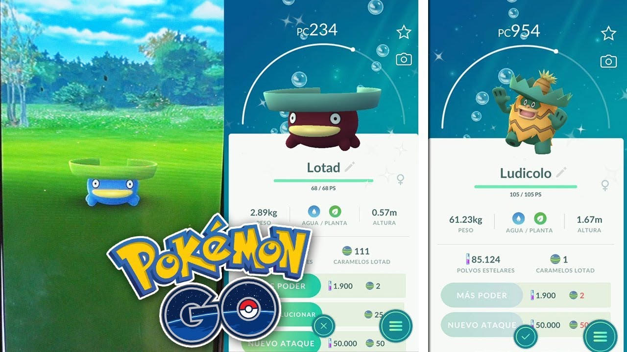 CAPTURO LOTAD SHINY y LO EVOLUCIONO A LUDICOLO SHINY! #DIADELOTAD en ...