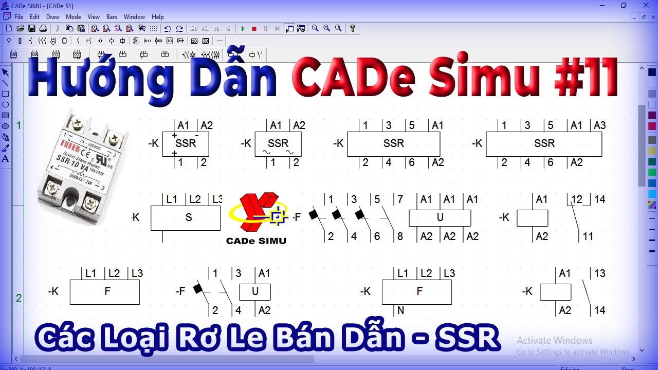 CADe Simu #11 | Rơ le Điện Tử Rơ le Bán Dẫn SSR - YouTube
