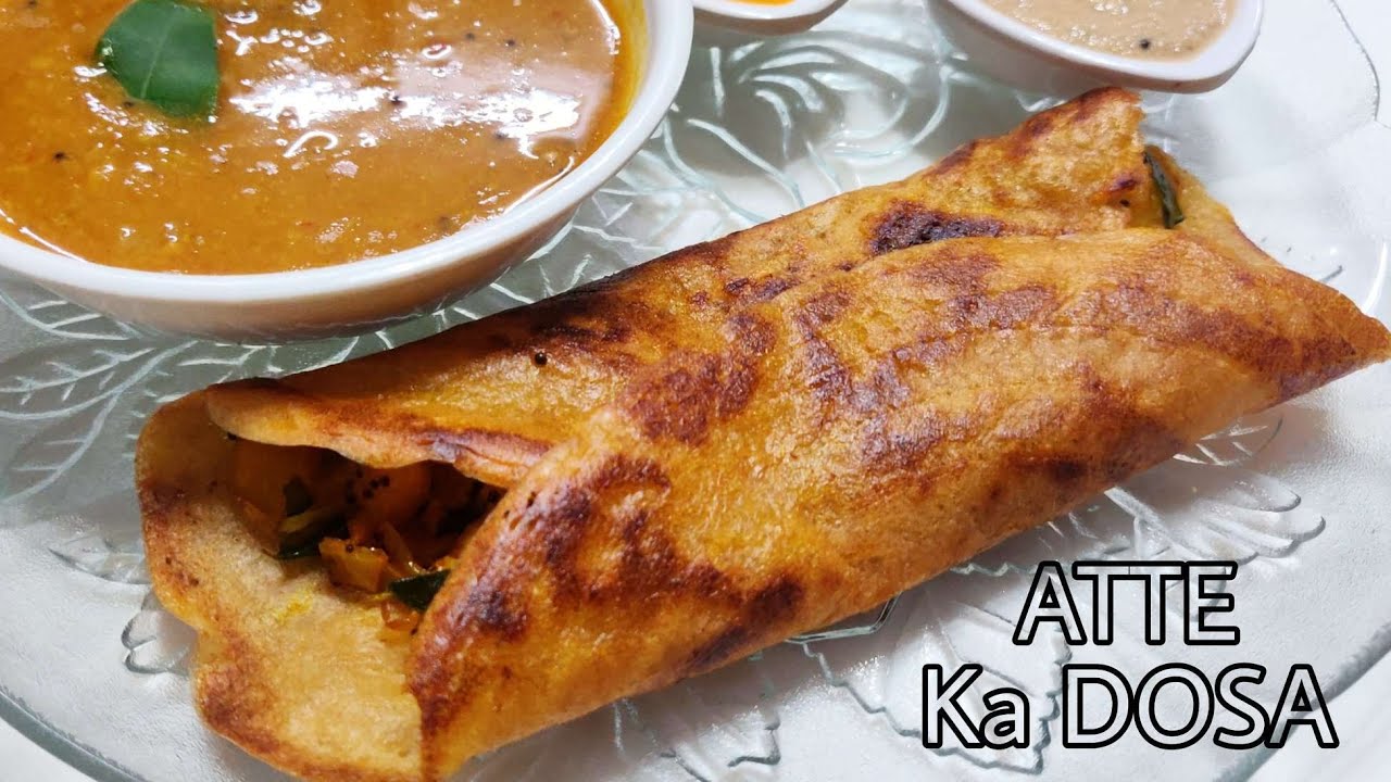 Atte ka dosa | Masala Atta Dosa - khaan paan - YouTube