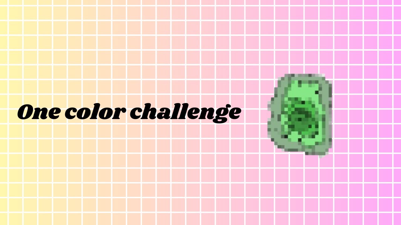 One color challenge! - YouTube