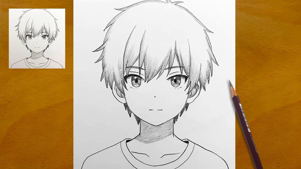 Anime Sketch || Drawing a Cool Anime Boy || Easy Drawing for Beginners ...