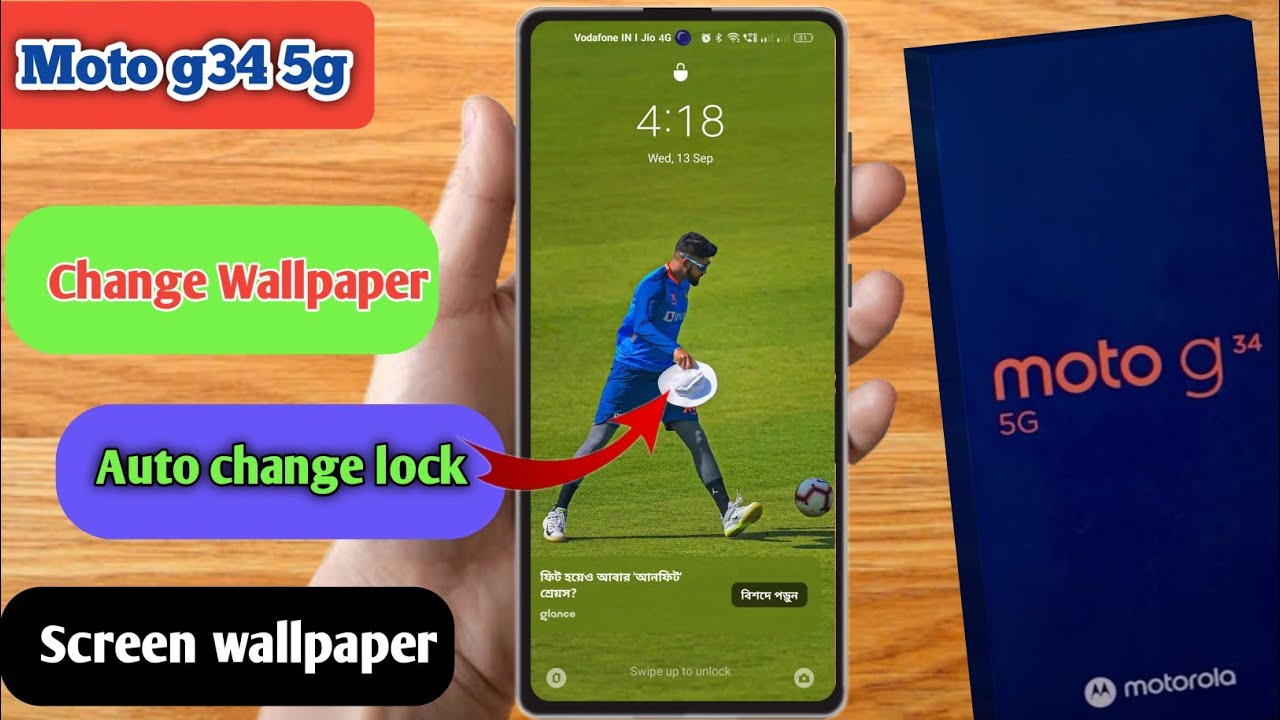 how to change lock screen wallpaper in moto g34 5g, moto g34 5g change ...