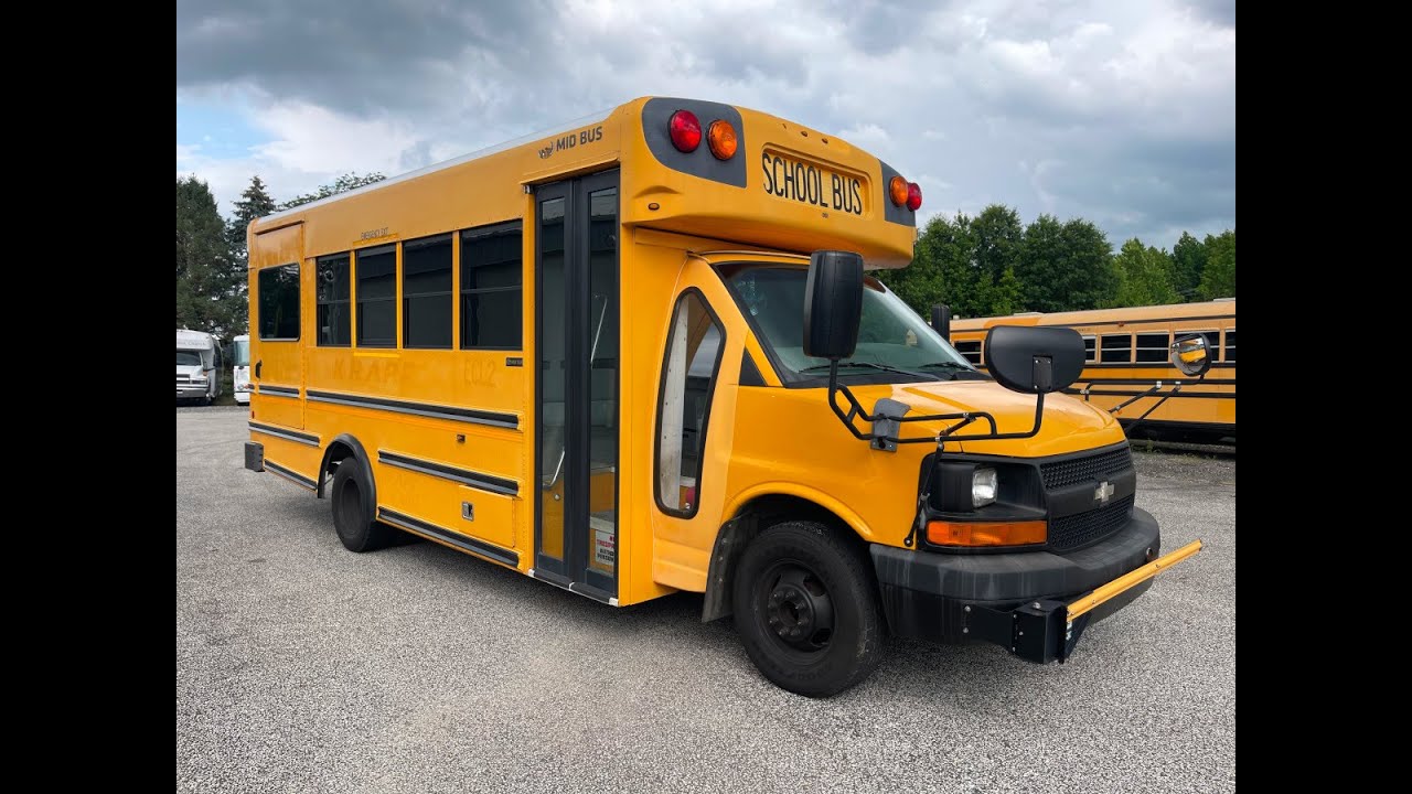 #10069 | 2010 Chevrolet 3500 Mid Bus Short School Bus for sale - YouTube
