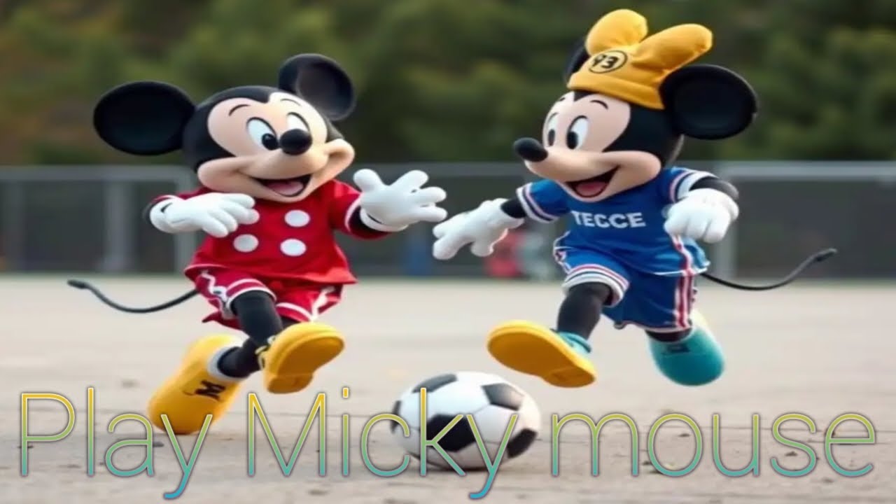 Mickey mouse playing football with friends ⚽ - YouTube