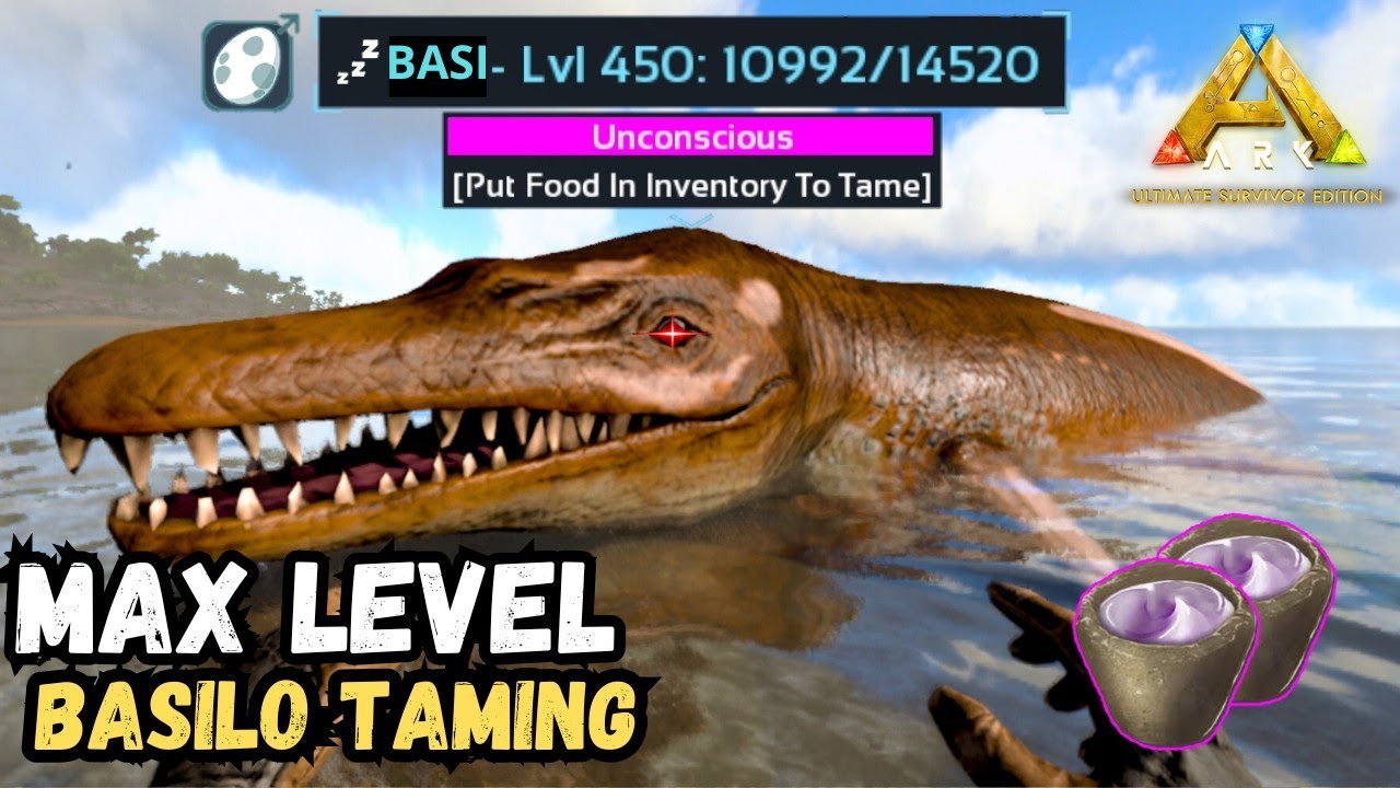 MAX LEVEL BASILOSAURUS TAMING & BREEDING!! |Ark Mobile ultimate edition ...