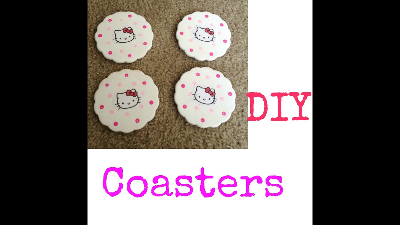 (DIY) Hello Kitty (Inspired) Coasters - YouTube