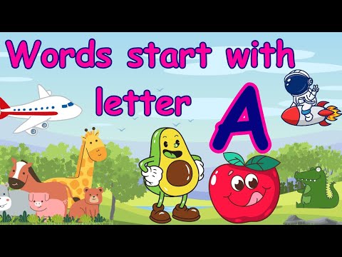 Fun and Easy A words for preschoolers | Words that start with A - YouTube