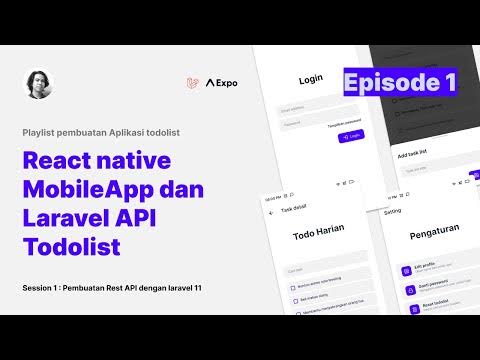 Aplikasi todolist - membuat API dengan Laravel 11 - part 1 - YouTube