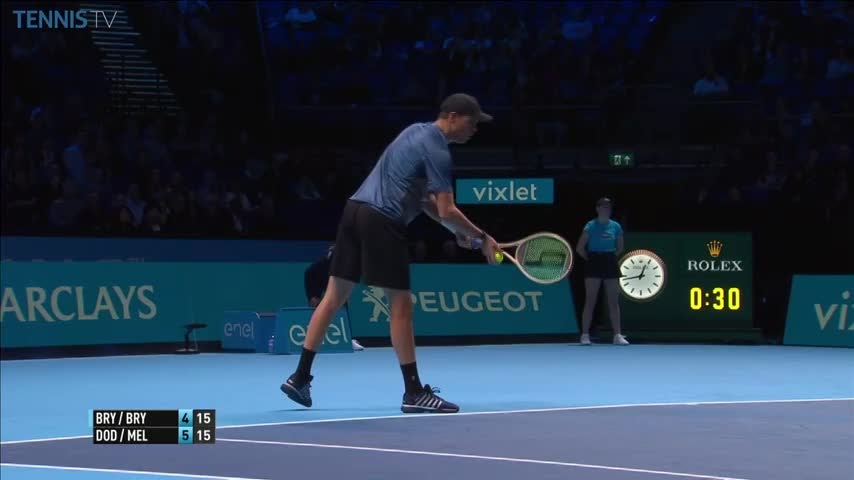 Great volley from Mike Bryan: ATP World Tour Finals 2016 RR Bryans v ...
