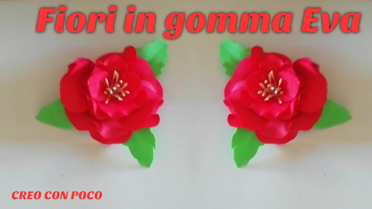 FIORE ROSA SEMPLICE FAI DA TE GOMMA EVA CREPLA FOMMY SENZA STAMPI ...