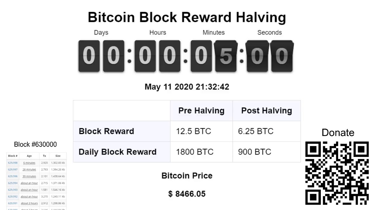 🔴 [LIVE] Bitcoin Halving 2020 Real time countdown - YouTube