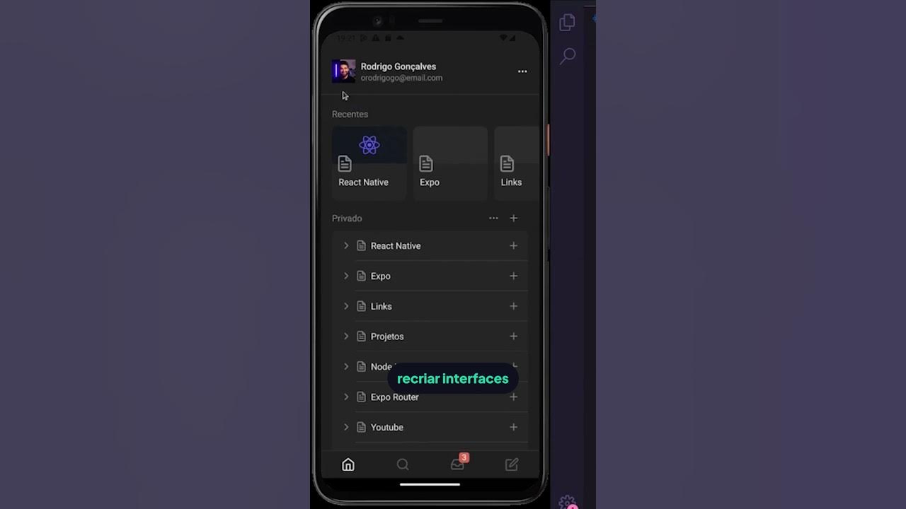 Recriando a interface do Notion React Native! - YouTube