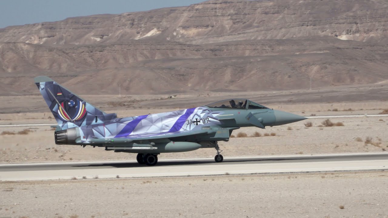 Luftwaffe Eagle Star Eurofighter Typhoon at Blue Flag 2021, in Israel ...