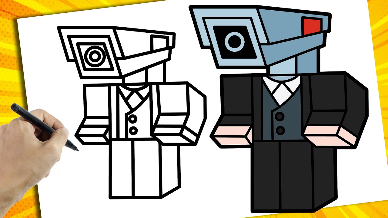 como desenhar a versão do cameraman do roblox no skibidi toilet - YouTube