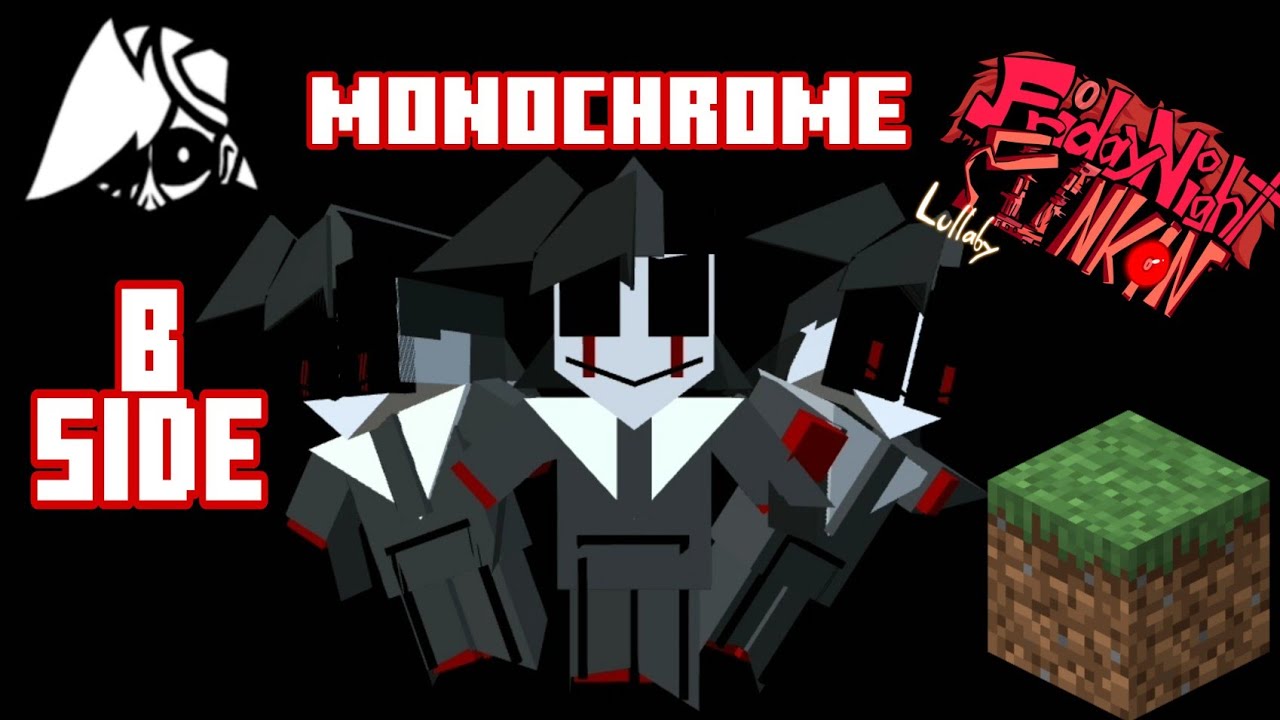 Fnf monochrome b side(minecraft animation)vs gold or lost silver - YouTube