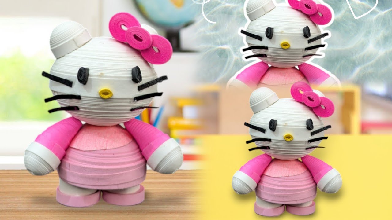 How To Make 3d Quilling Doll | Hello Kitty | Karan's Art and Craft # ...