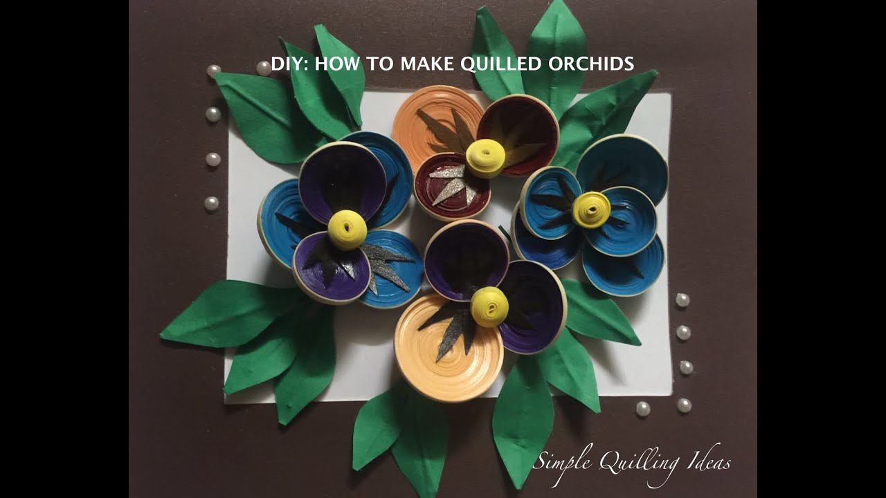 Arts And Crafts : DIY Quilled Pansy Flowers - YouTube