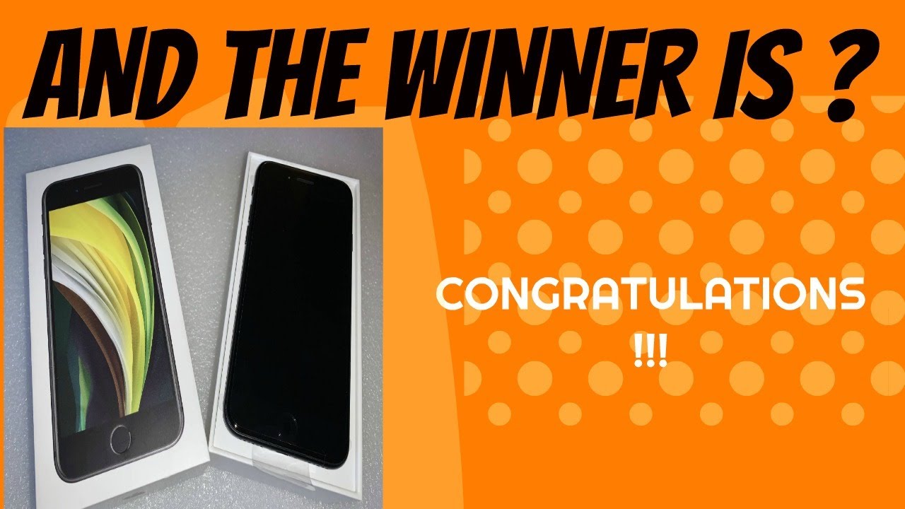 IPHONE SE GIVEAWAY 2020 WINNER ??? CONGRATS ??? - YouTube