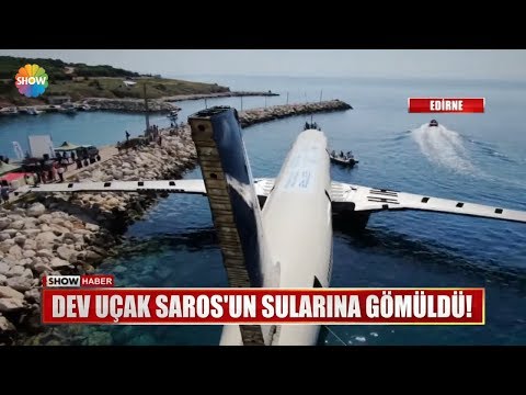Dev uçak Saros'un sularına gömüldü!