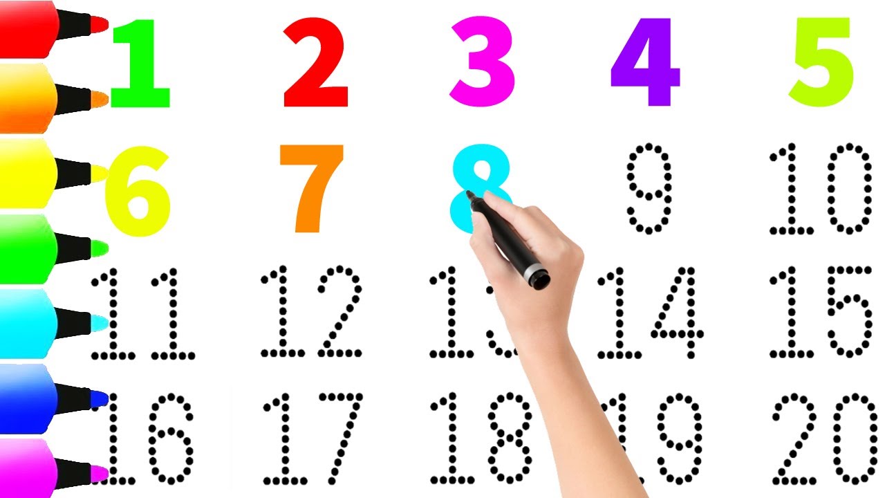 Write Number | Let's Learn How to Read & Write Number 1 to 20 With Easy ...