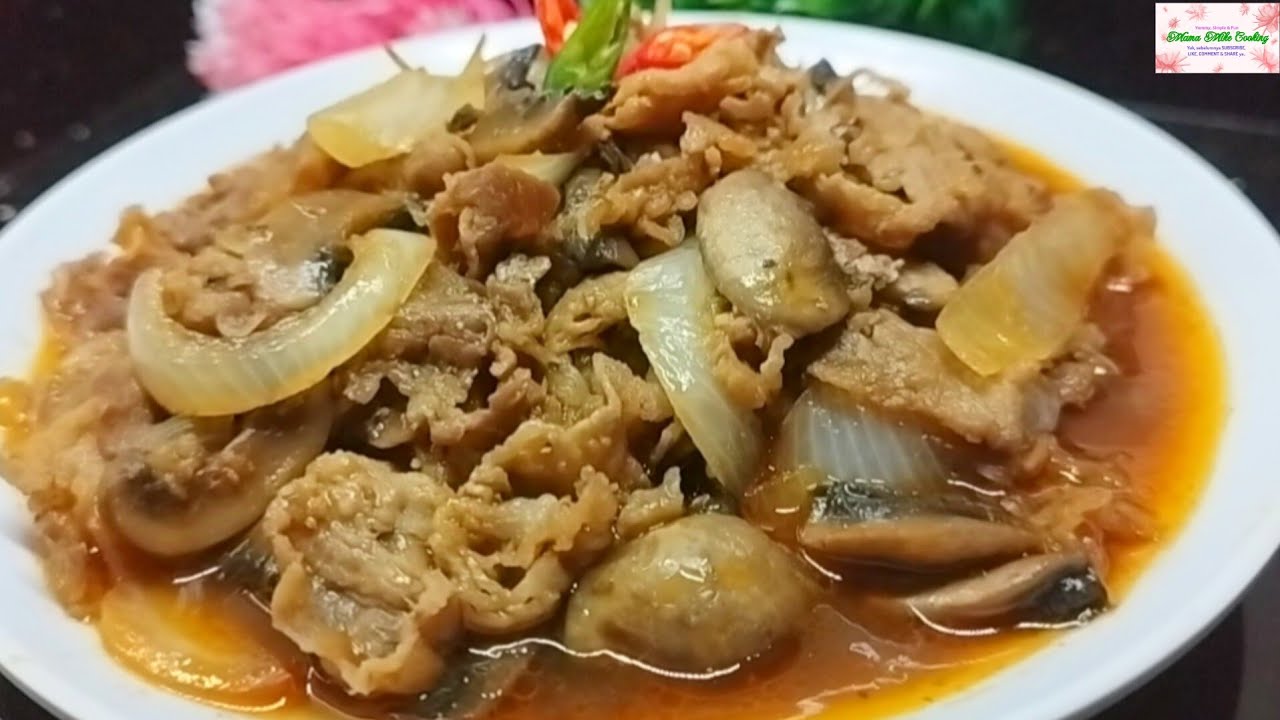 Resep DAGING & JAMUR KANCING SAOS BARBEQUE Super Enak & Simple. Wajib ...