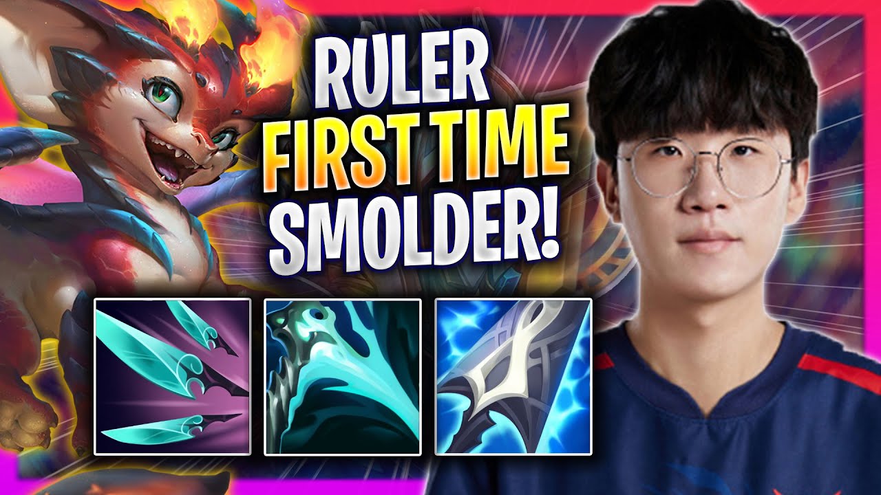 RULER FIRST TIME PLAYING NEW CHAMPION SMOLDER! - JDG Ruler Plays ...