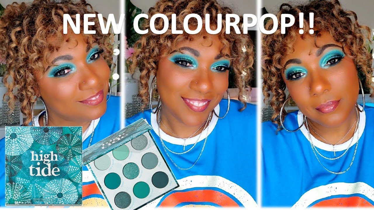 NEW!! Colourpop High Tide Palette - Aqua Eyeshadow Look - YouTube